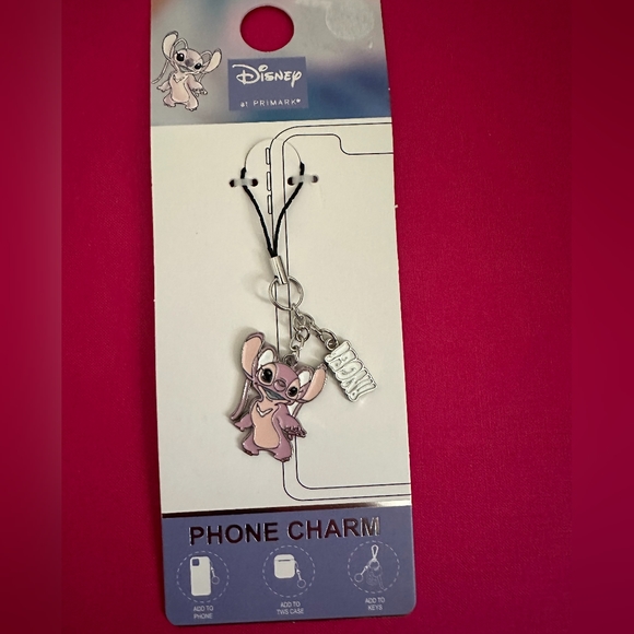 Disney | Accessories | Disney Stitch Angel Phone Charm Keychain | Poshmark